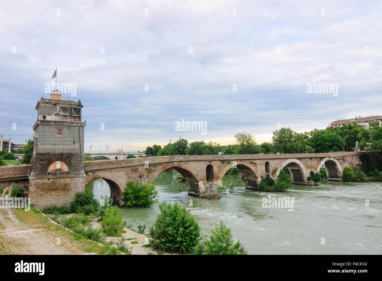 Ponte Milvio over the Tiber, Rome, Italy Stock Photo - Alamy