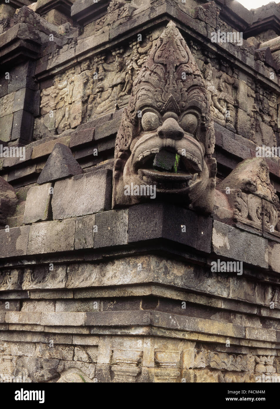 Indonesia, Java, Yogyakarta, Borobudur Temple carving (Large format ...