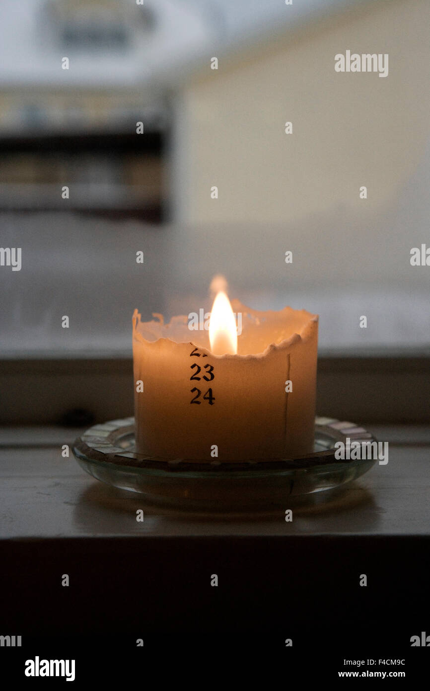 A calender light, close-up Stock Photo - Alamy