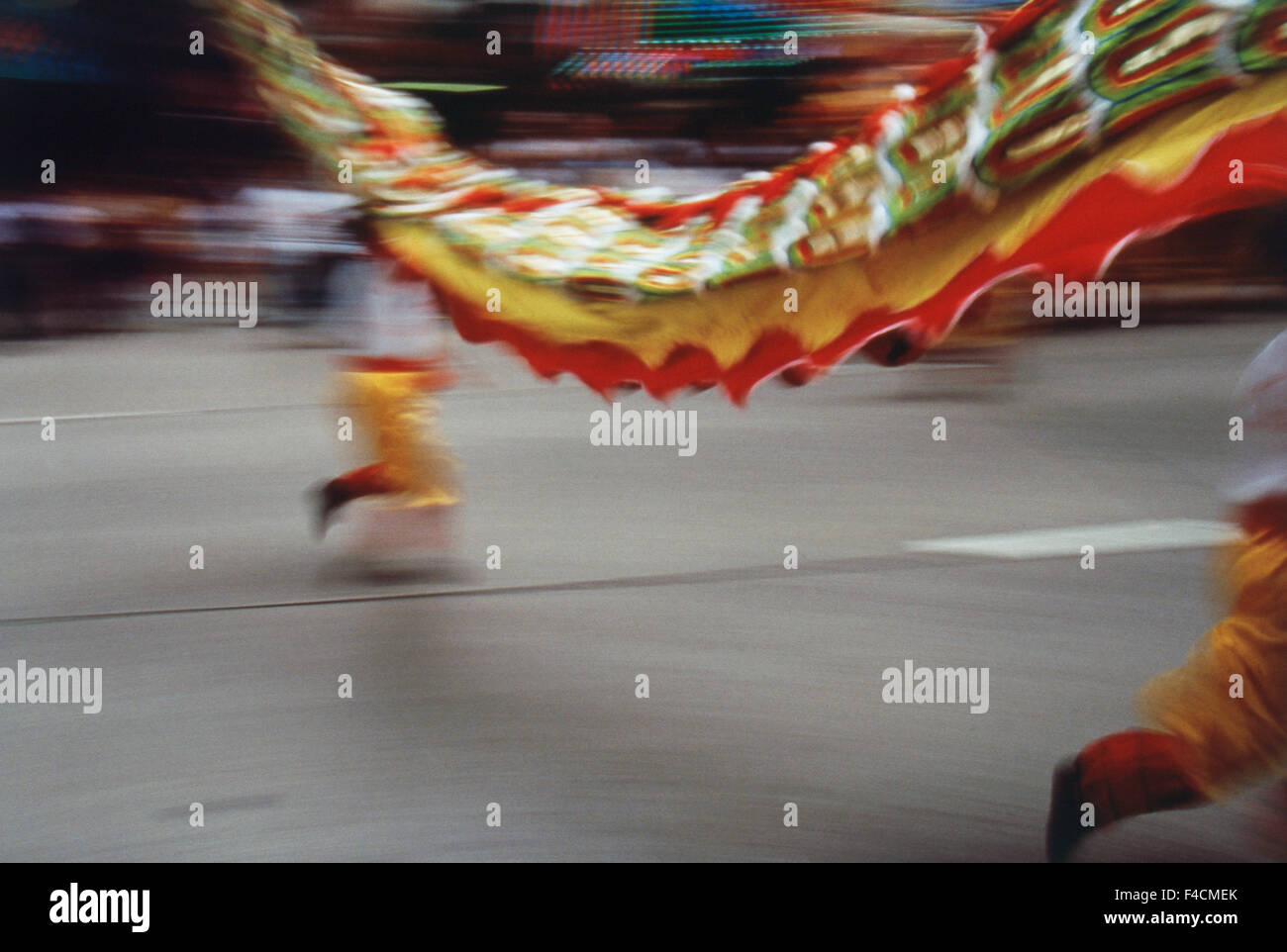 Hong Kong, Kowloon, Dragon Dancers. (Large format sizes available Stock ...