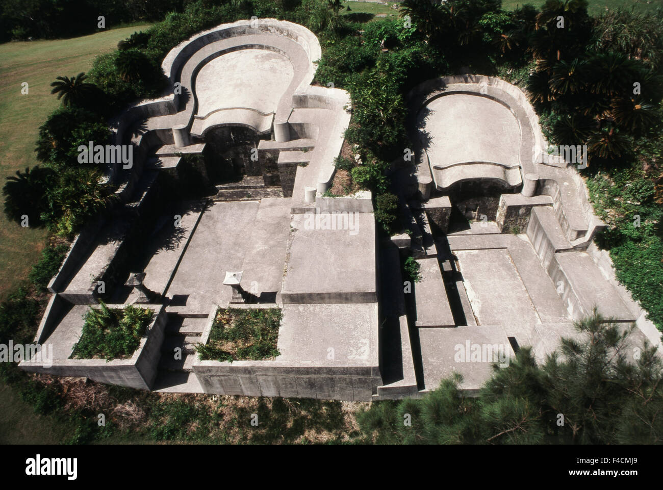 Japan, Okinawa Prefecture, Aerial tombs (Large format sizes available ...