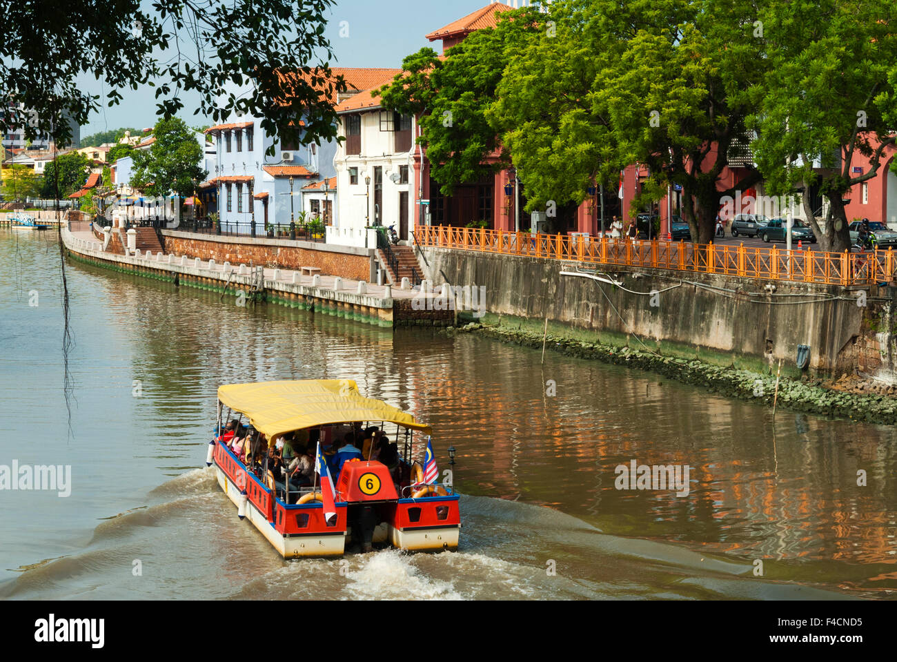 Melaka river, Malacca, UNESCO World heritage site, Melaka State ...