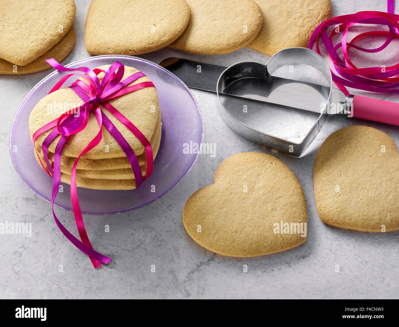 Heart shaped sugar cookies Stock Photo - Alamy