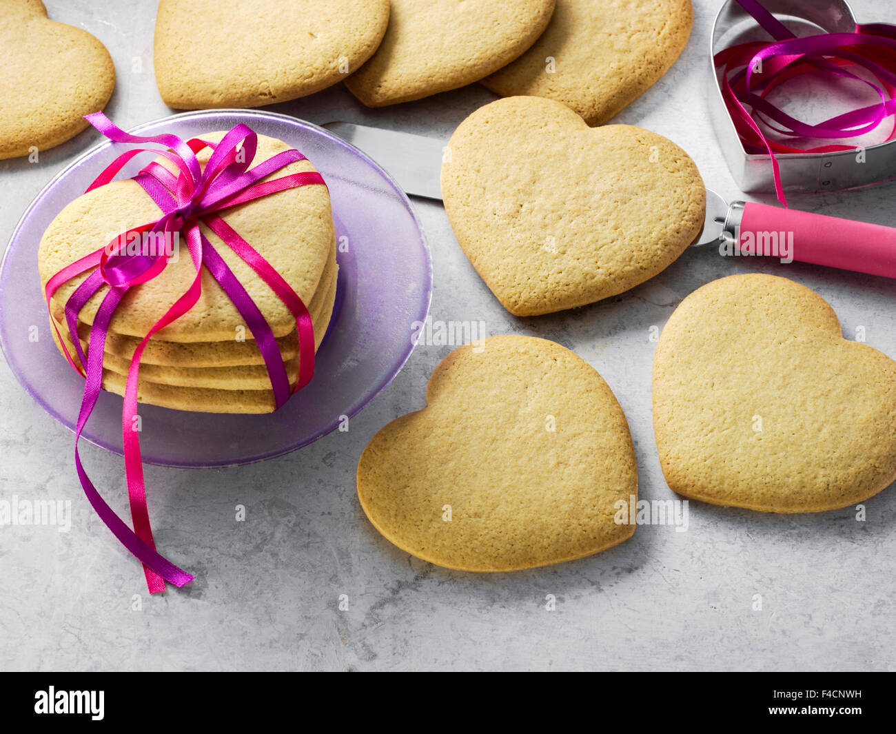 Heart shaped sugar cookies Stock Photo - Alamy