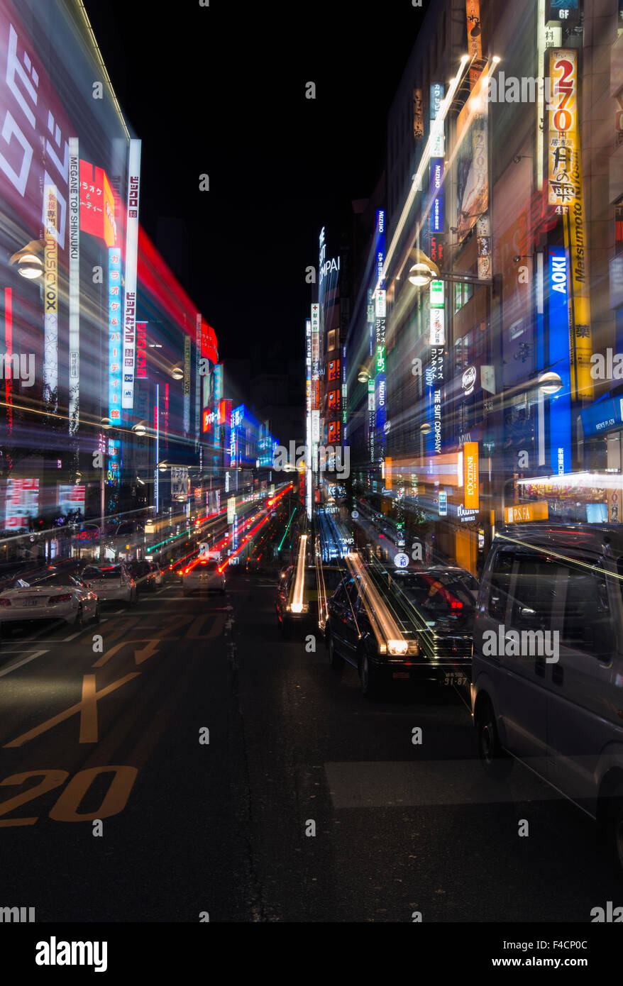 Japan, Tokyo, Shinjuku, Neon blurred. (Large format sizes available ...