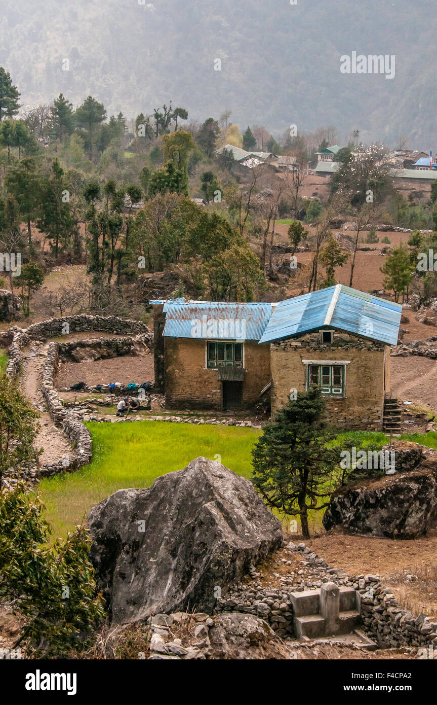 House in small village, Nepal Stock Photo - Alamy