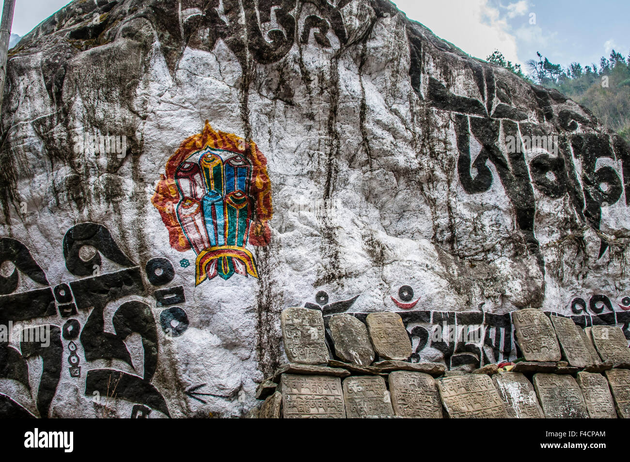 Mani Stone, Nepal Stock Photo - Alamy