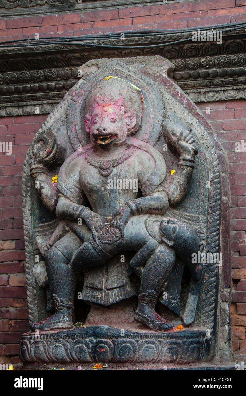 Statue at Bhaktapur, Kathmandu, Nepal Stock Photo - Alamy