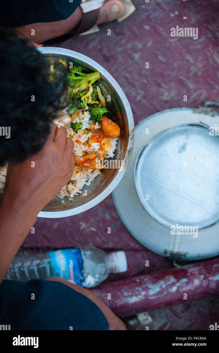 Asian man eating rice hi-res stock photography and images - Alamy