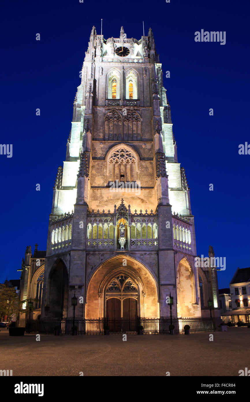 The 13th-century Gothic Basilica of Our Lady in Tongeren, Belgium Stock ...
