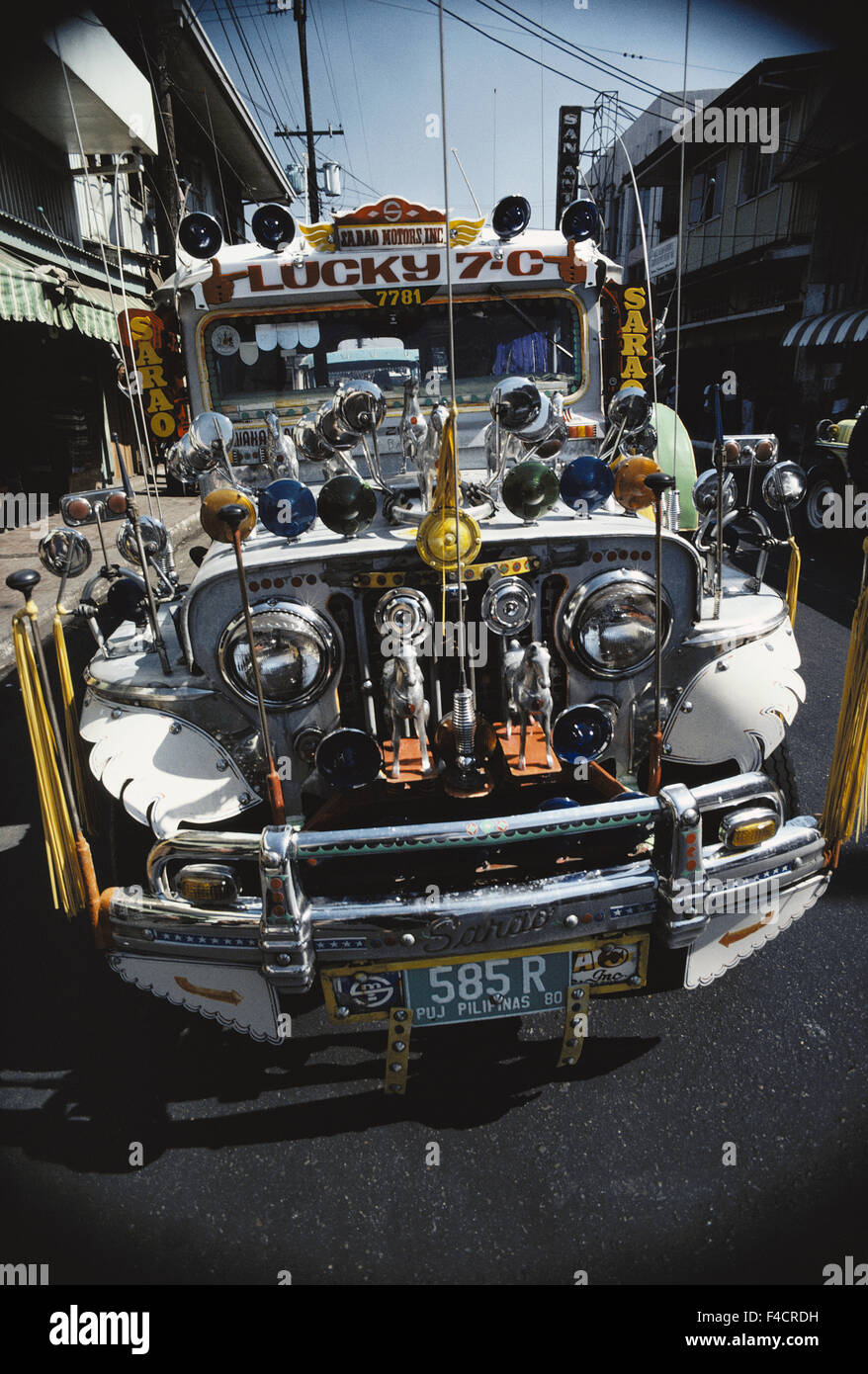 Philippines, Manila, Jeepneys on street. (Large format sizes available ...