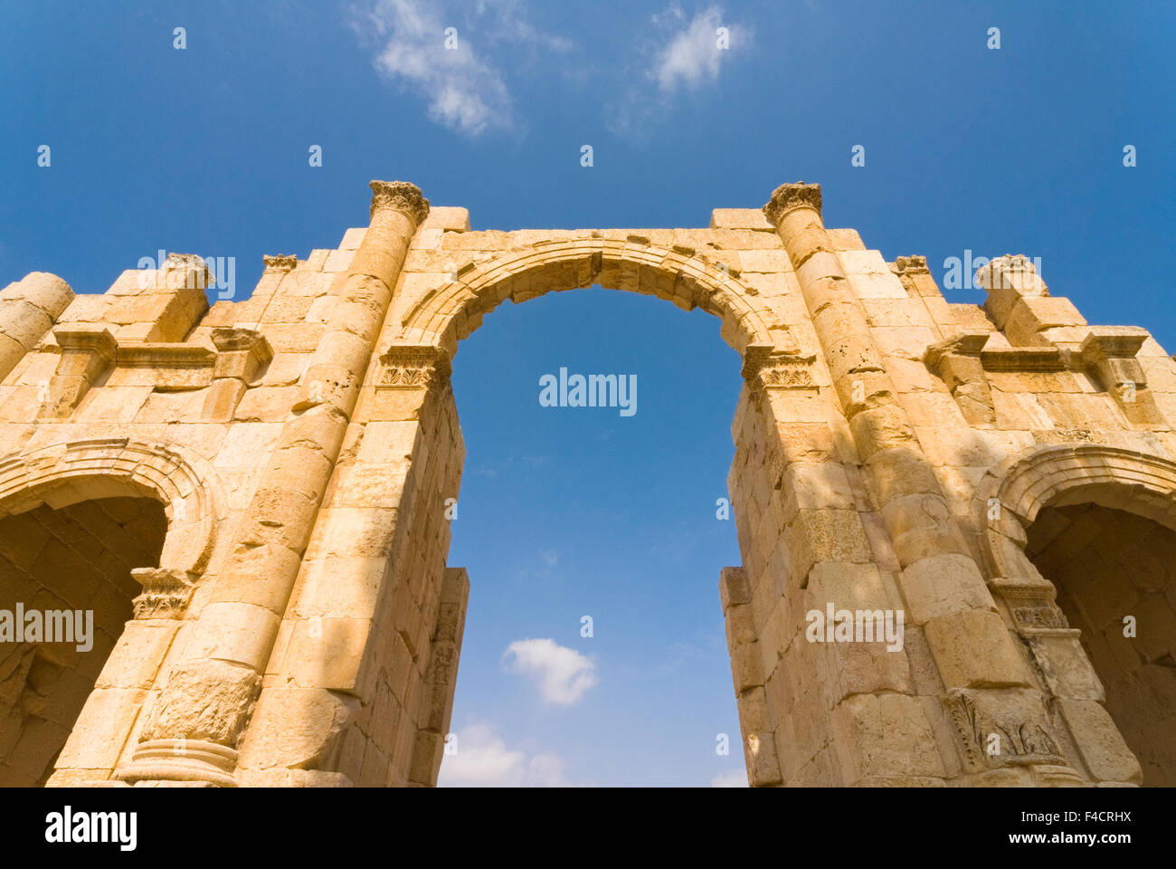 South Gate, Jerash, Jordan. Once the Roman Decapolis city of Gerasa ...