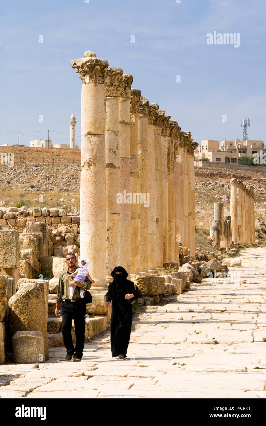 South Decumanus, Jerash, Jordan. Once the Roman Decapolis city of ...