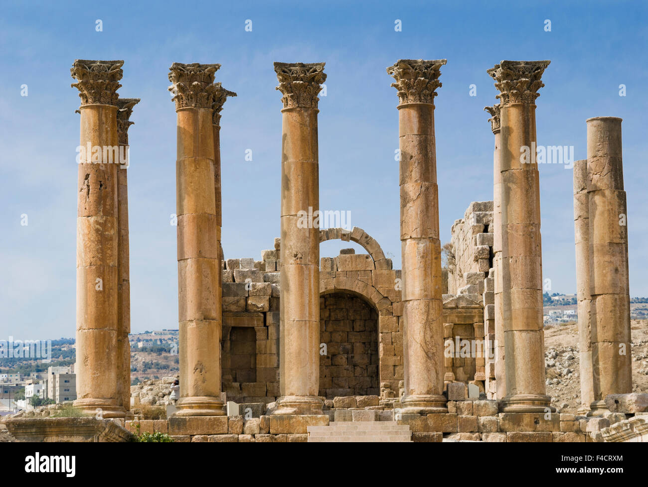The Temple of Artemis, Jerash, Jordan. Once the Roman Decapolis city of ...