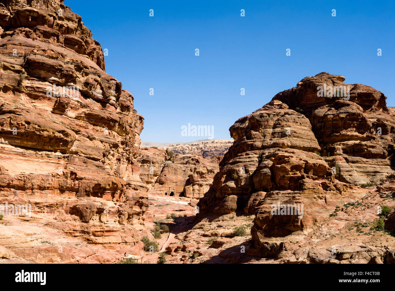 Landscape from the path to the Monastery, Petra Valley, Wadi Musa ...