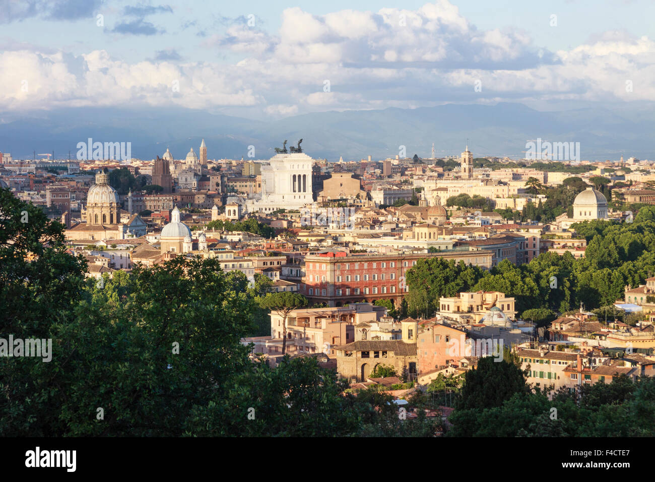Overview of Central Rome from Janiculum Hill. Rome, Italy Stock Photo ...
