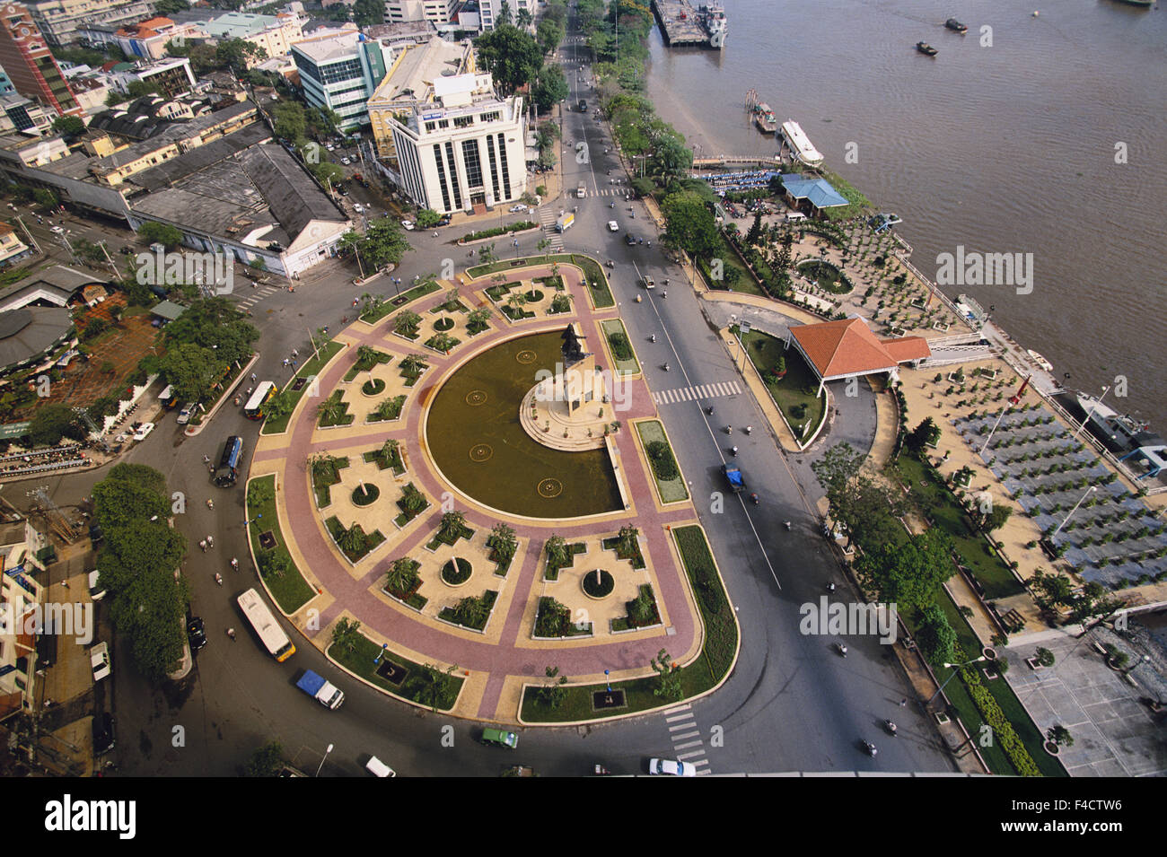 Vietnam, Ho Chi Minh City, Aerial view of Ho Chi Minh City. (Large ...