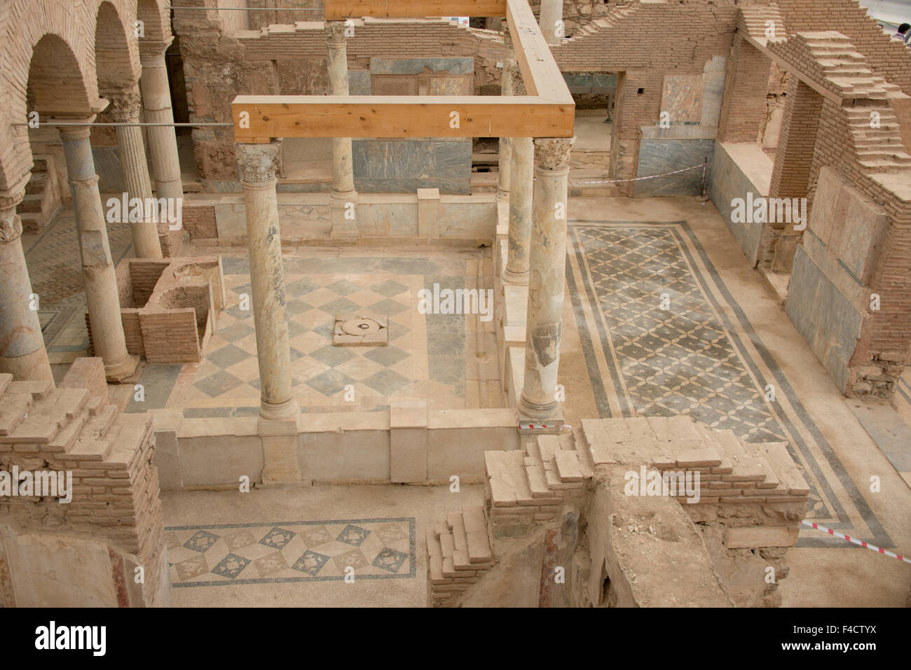 Turkey, Ephesus. Historic Terrace Houses. Ancient ruins of homes ...