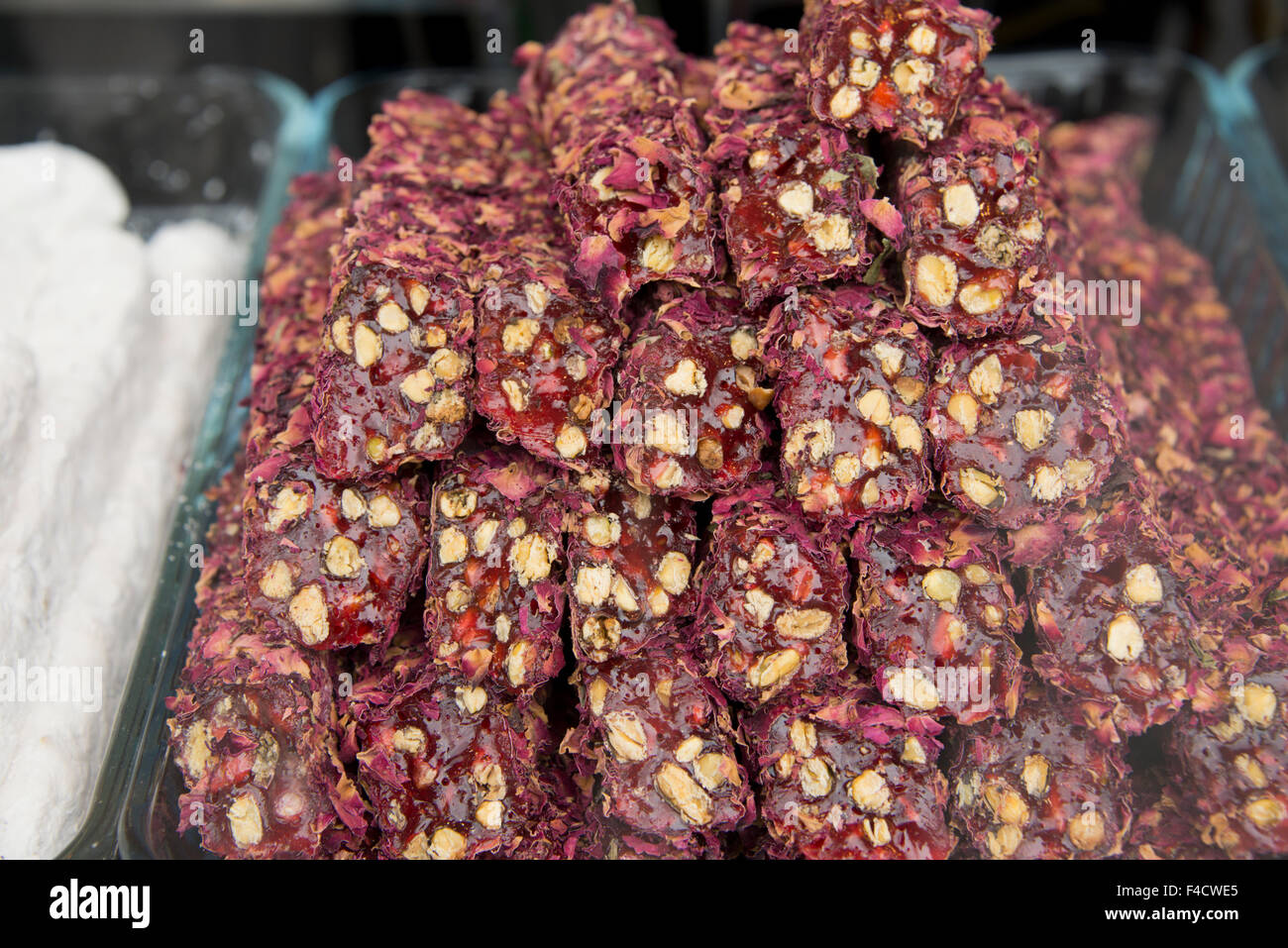 Asia, Turkey, Istanbul. Traditional Turkish delight, sweet specialty ...