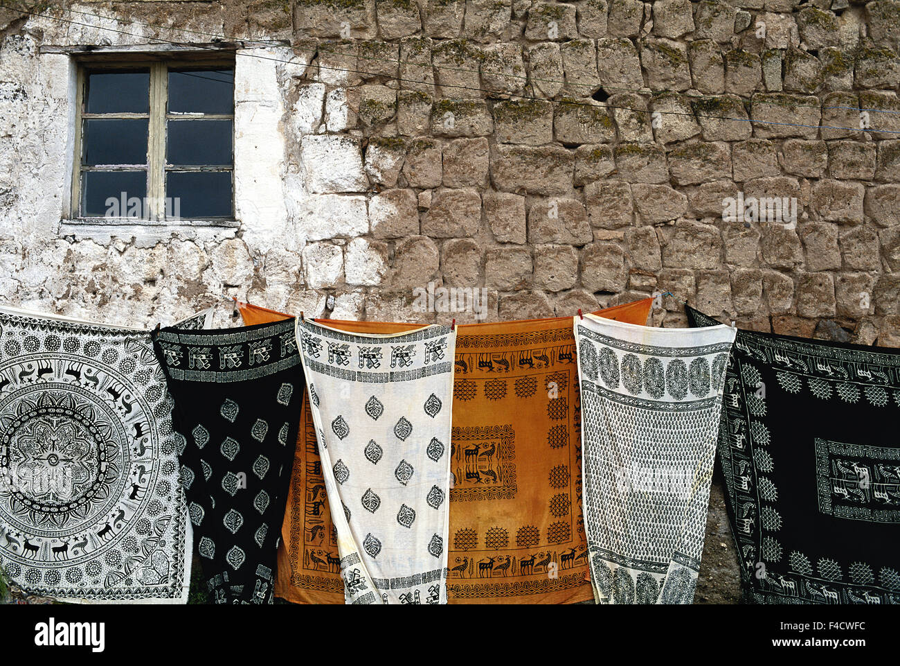 Turkey, Cappadocia, Uchisar, Seljuk pattered cloth. (Large format sizes ...