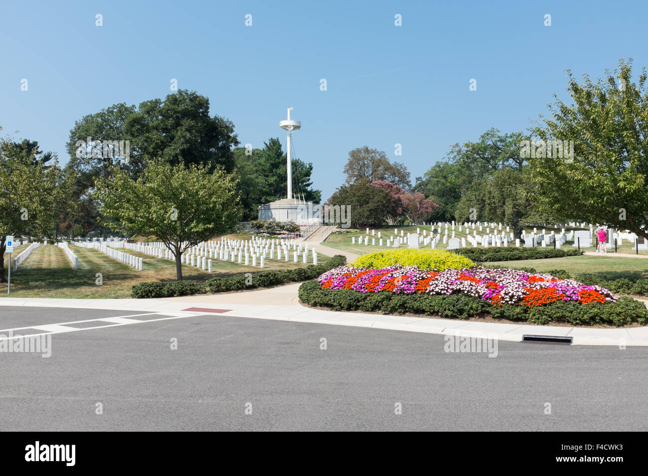 USS Maine Mast Memorial in Arlington National Cemetery, VA Stock Photo ...