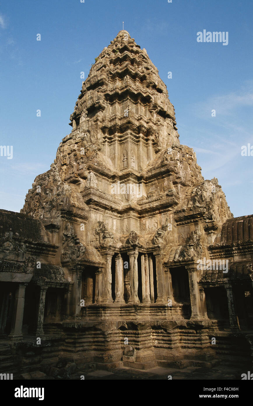 Cambodia, Sien Reap, Angkor, Angkor Wat (12th Century) Temple Tower ...