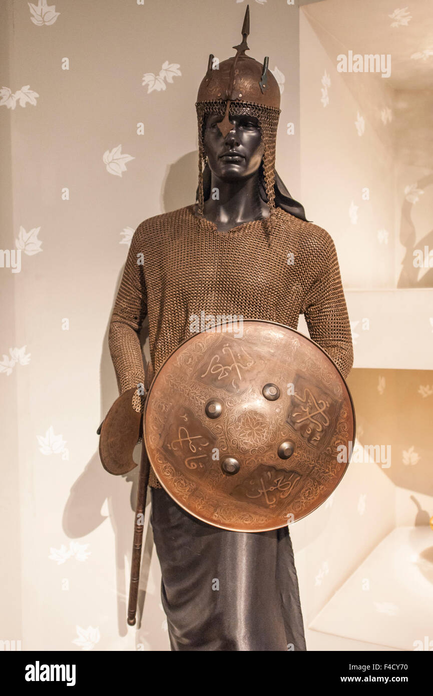 Old armor Miraj Islamic Art Centre, Dubai, United Arab Emirates Stock ...