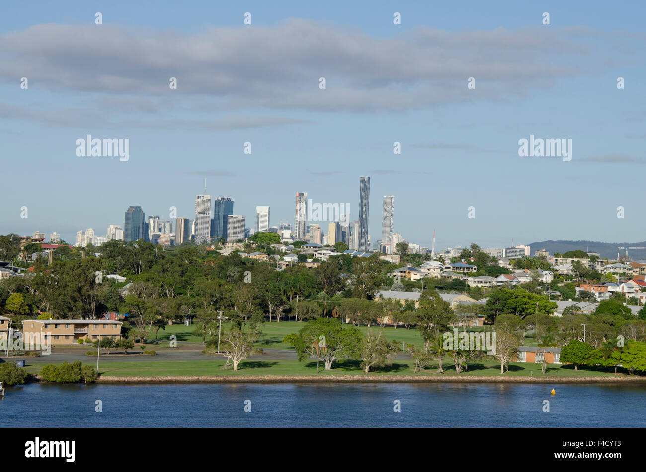 Australia, Queensland, capital city of Brisbane. Brisbane River view of ...