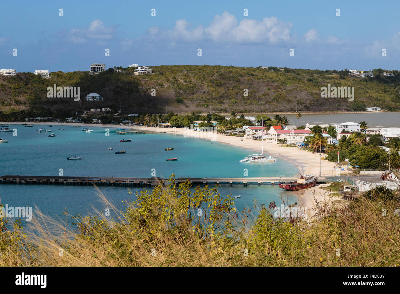 Anguilla view of harbor from hill hi-res stock photography and images ...