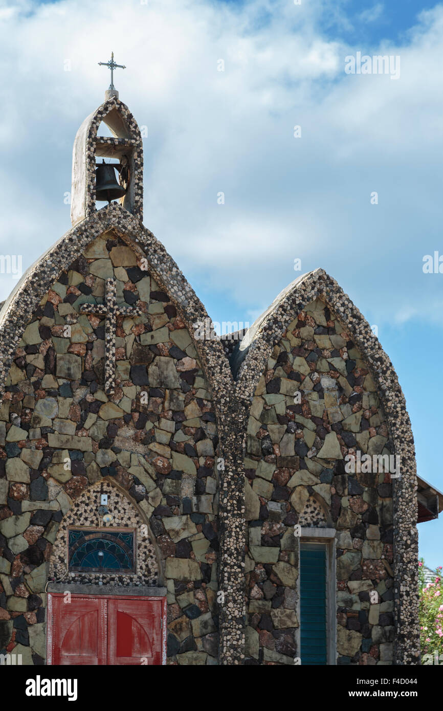 Caribbean, Anguilla. Traditional Anguillan stonework on Bethel ...