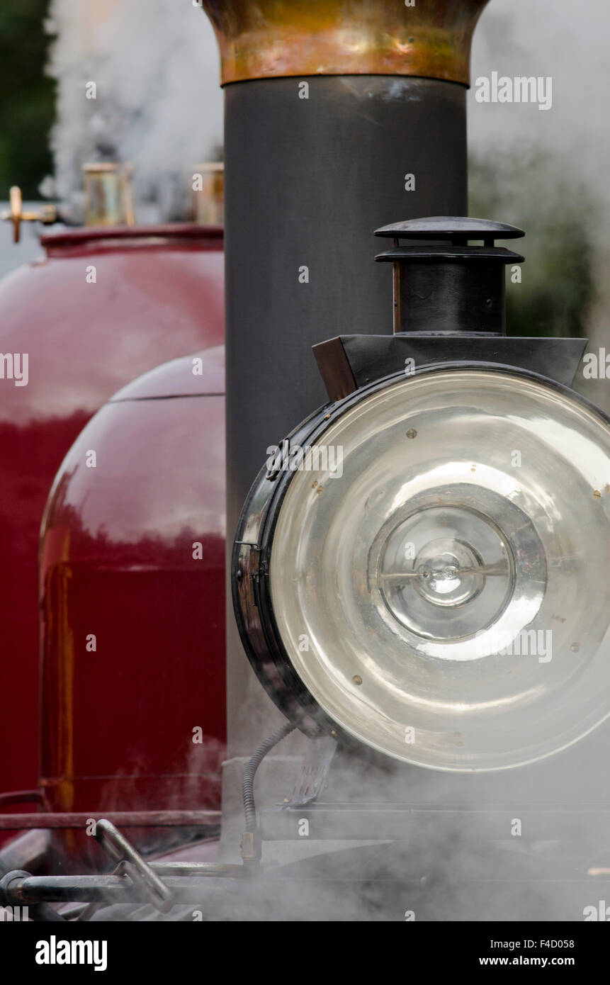 Australia, Dandenong Ranges. Puffing Billy, detail of engine on ...