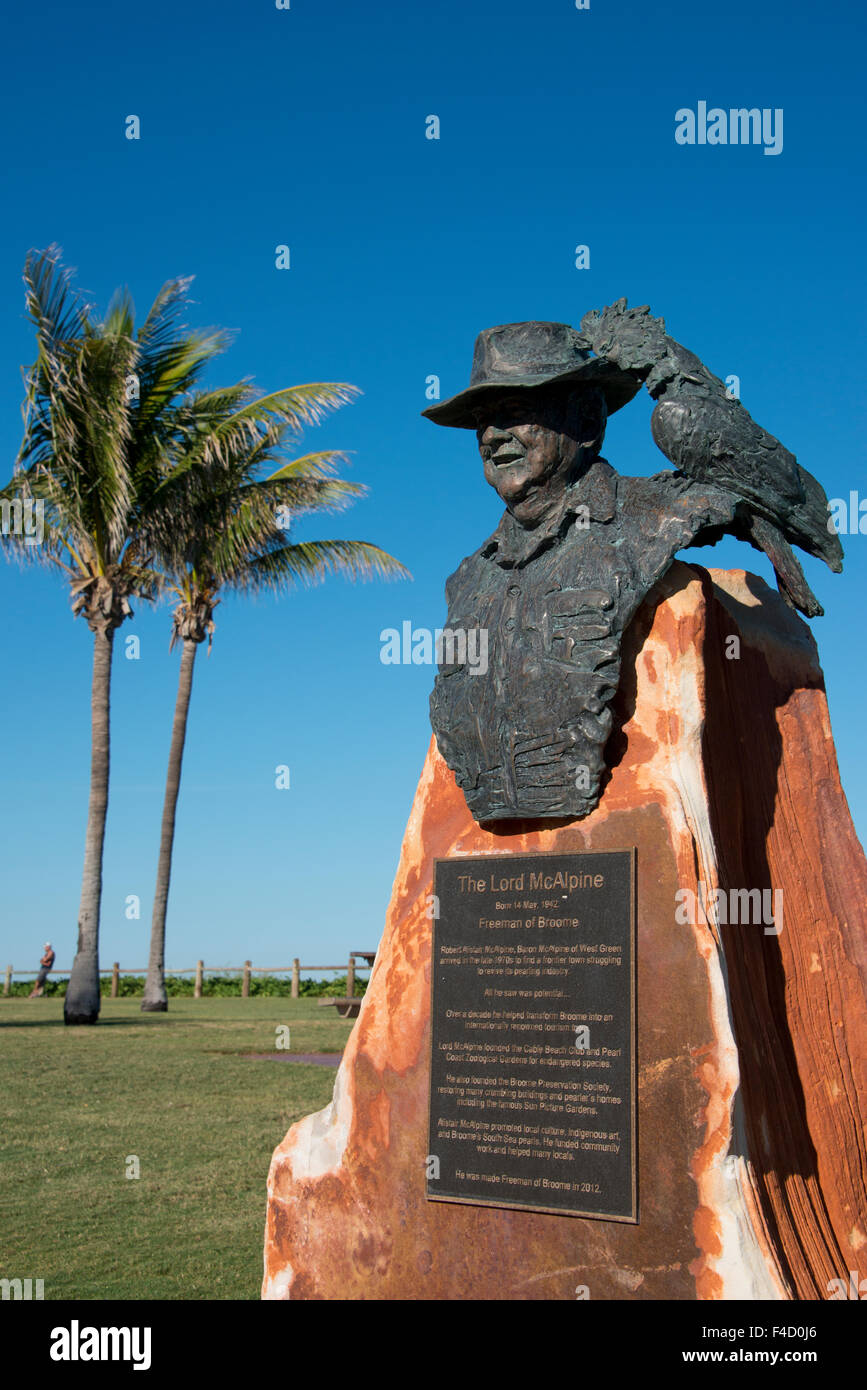 Australia, Cable Beach. Monument dedicated to Robert Alistair McAlpine ...