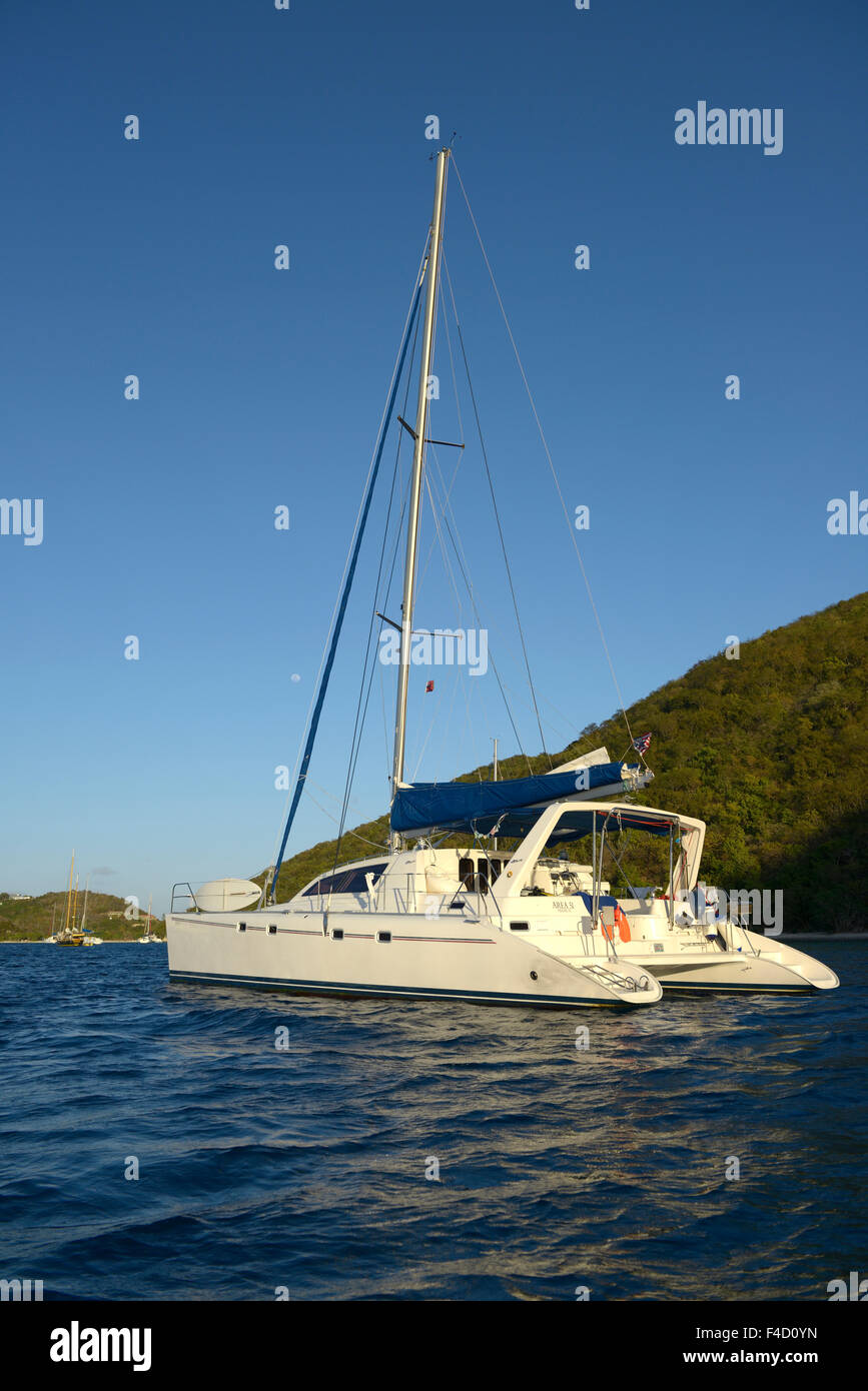 Caribbean, British Virgin Islands, Peter Island. Leopard 47 catamaran ...