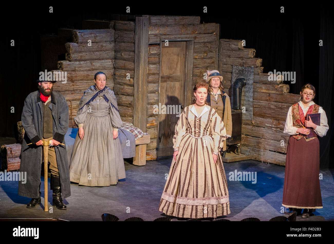 Local actors in historic old gold town Barkerville, British Columbia ...