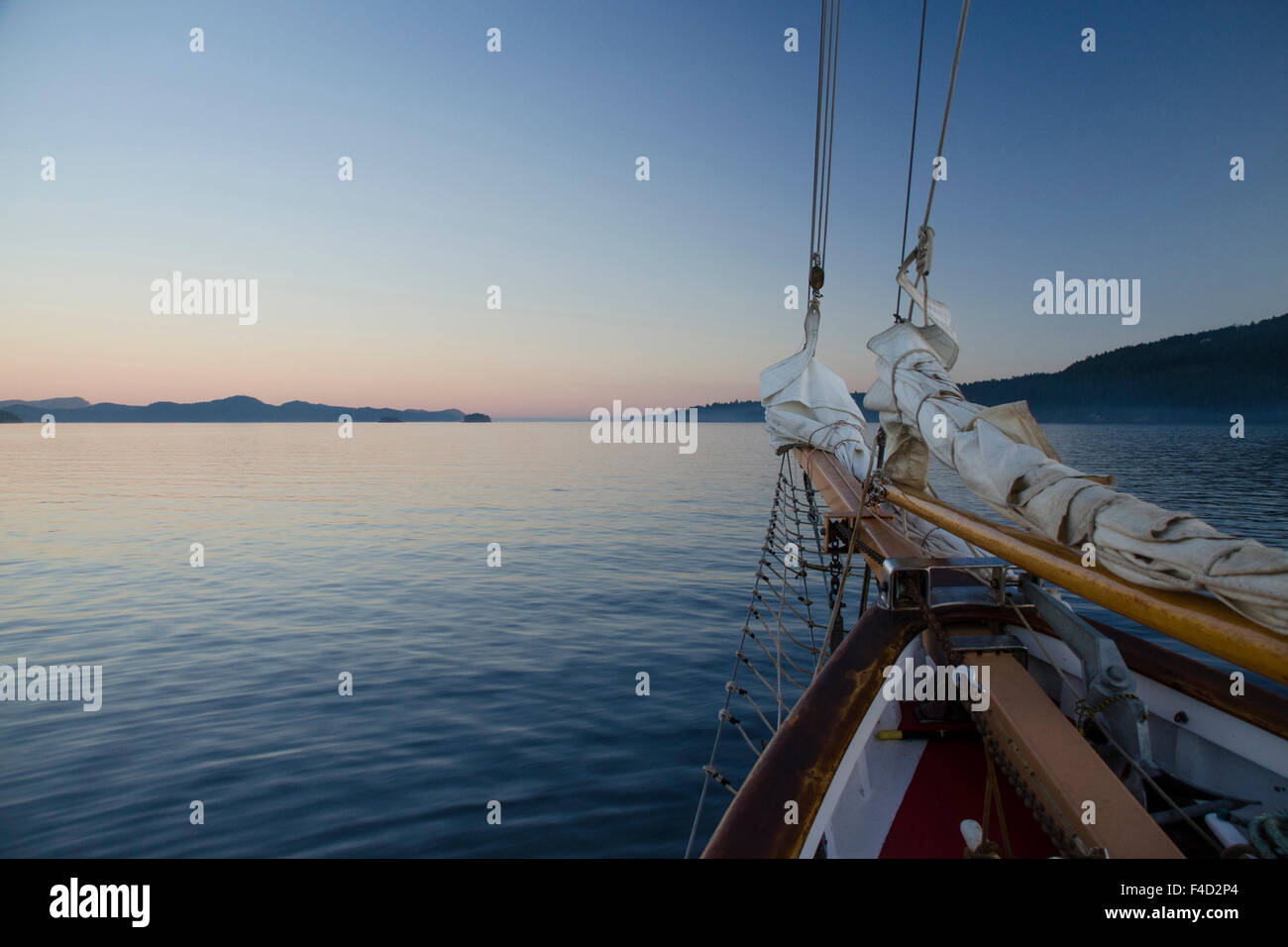 Aboard SV Maple Leaf, Gulf Islands, British Columbia, Canada Stock ...