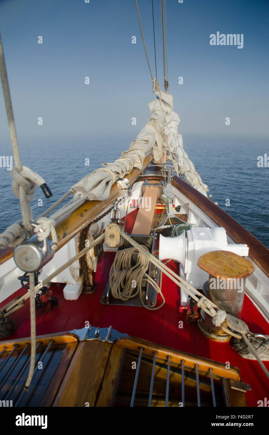 Aboard SV Maple Leaf, Gulf Islands, British Columbia, Canada Stock ...