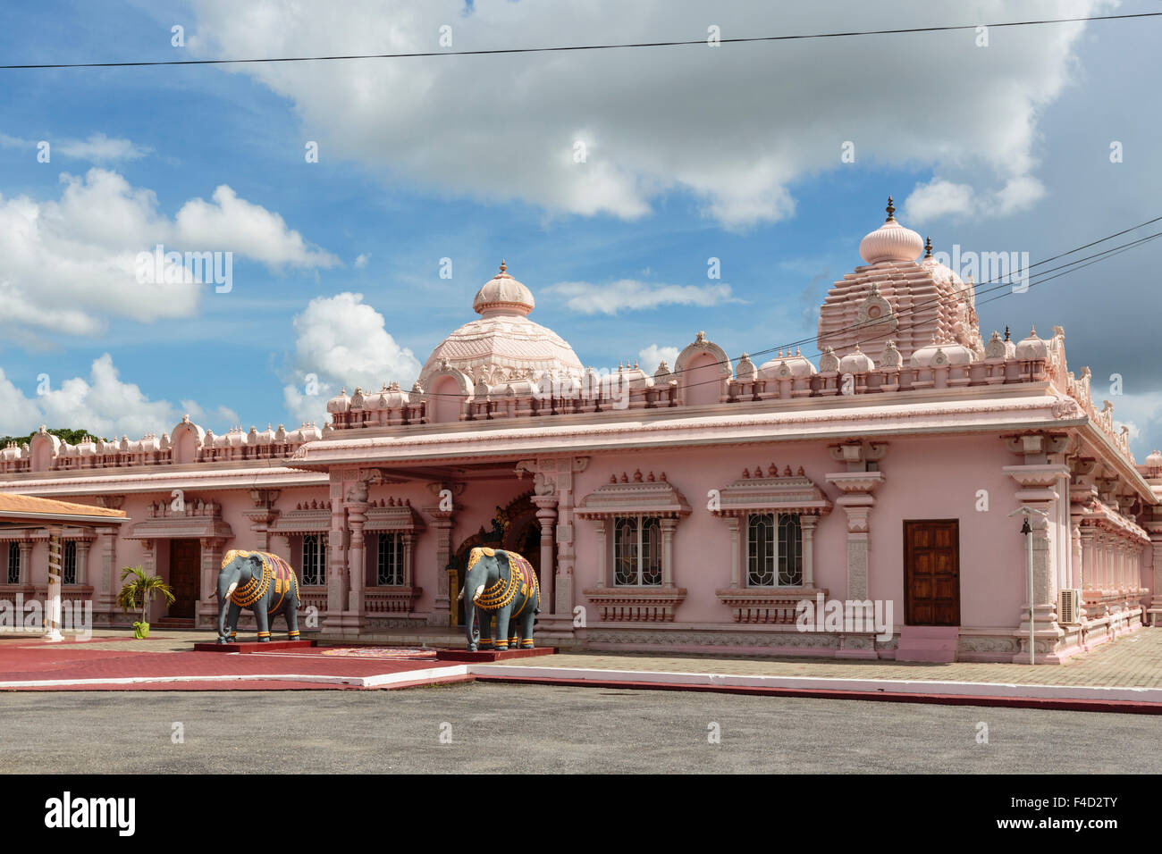 South America, Trinidad, Carapichaima. Entrance to Dattatreya Hindu ...