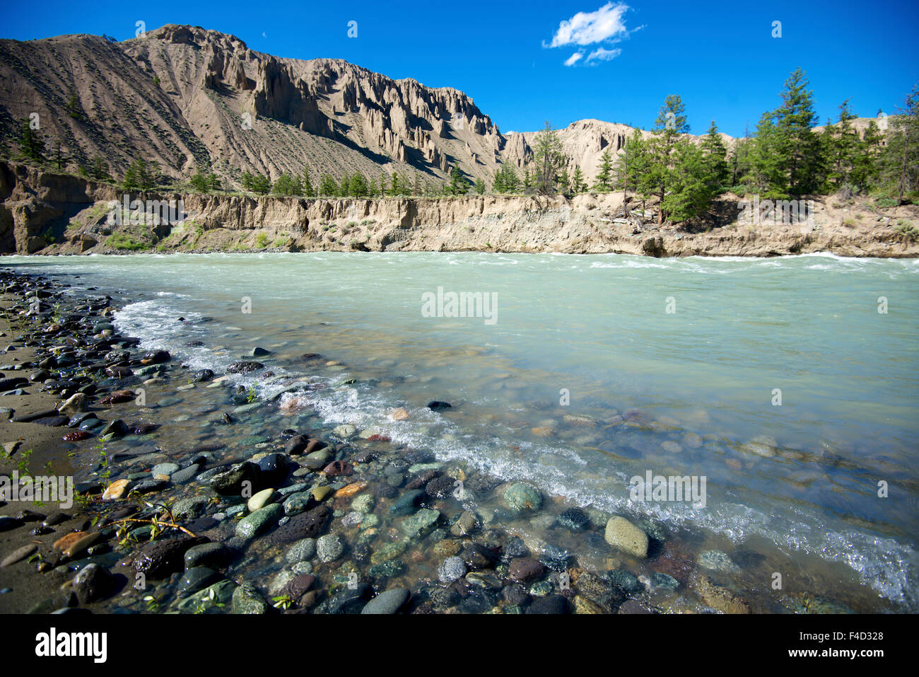 The glacier fed Chilcotin River in B.C.'s grasslands flows through ...