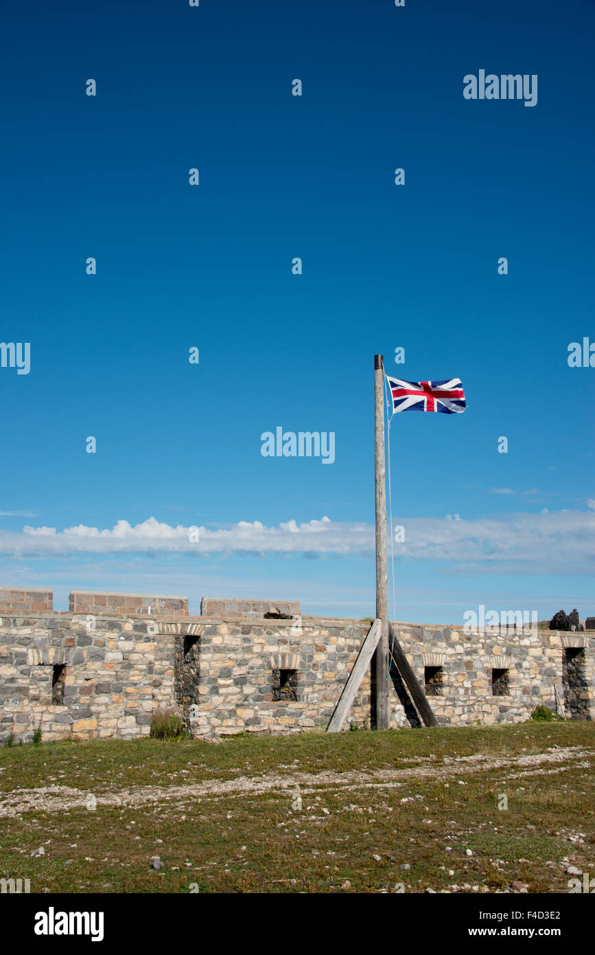 Canada, Manitoba, Churchill. Prince of Wales Fort. The King's Colors or ...