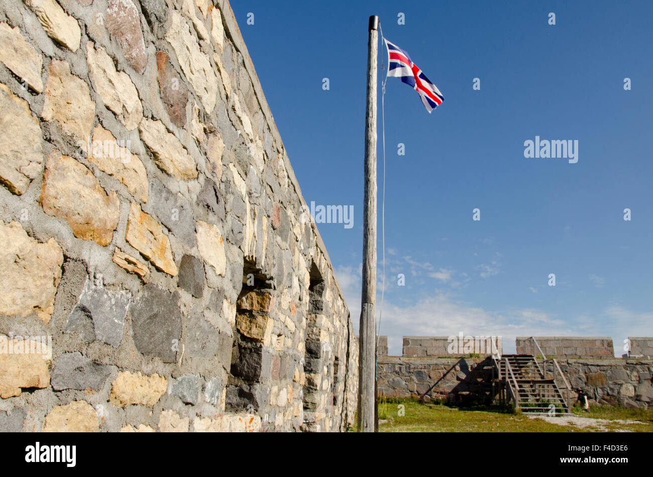 Canada, Manitoba, Churchill. Prince of Wales Fort. The King's Colors or ...