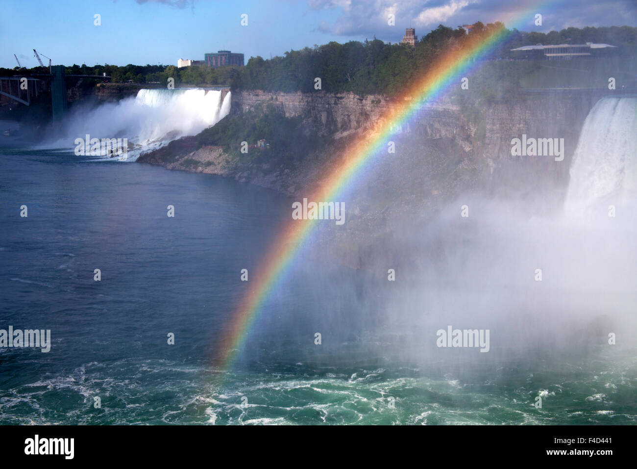 Rainbow mist over Niagara Falls, Ontario, Canada Stock Photo - Alamy