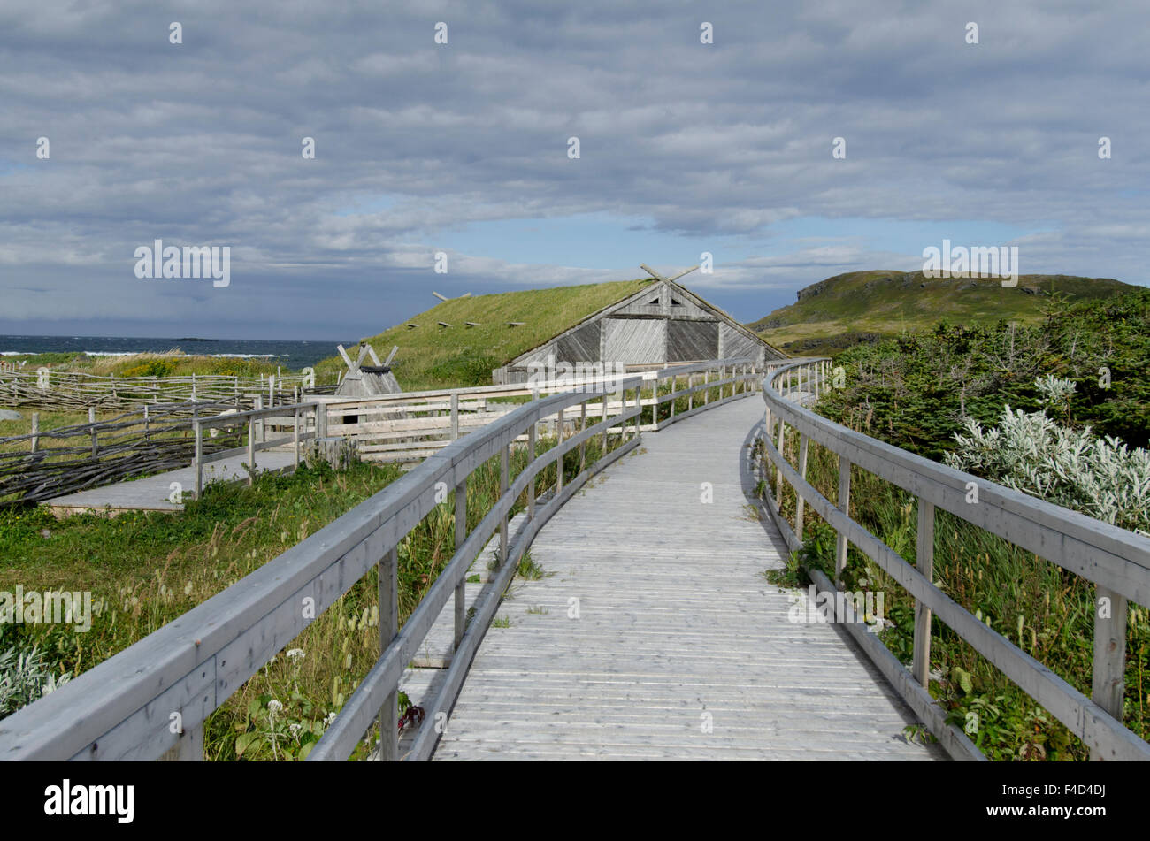 Canada, Newfoundland, L'Anse aux Meadows. Norstead Viking Village ...