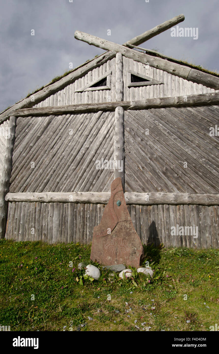 Canada, Newfoundland, L'Anse aux Meadows. Norstead Viking Village ...