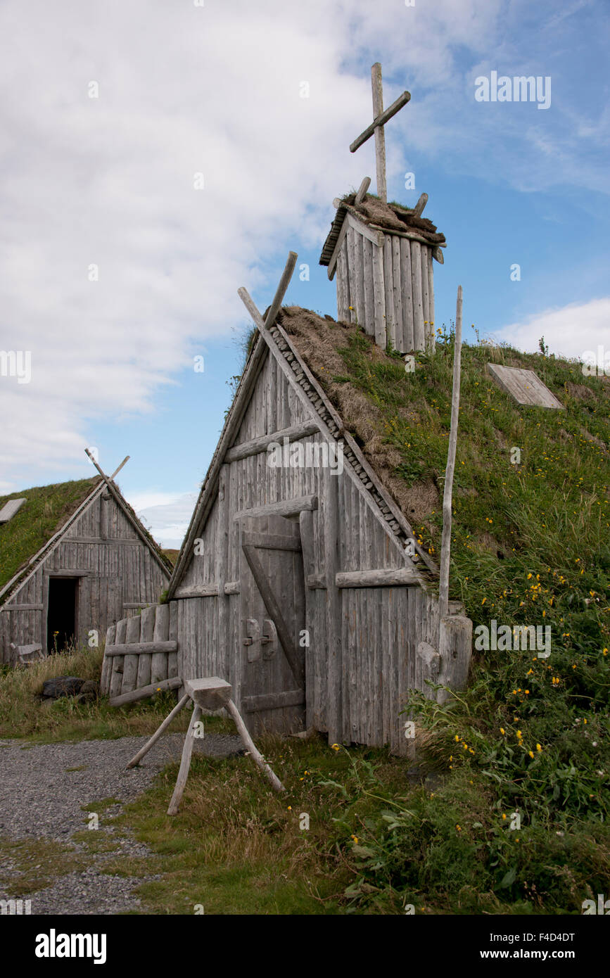 Canada, Newfoundland, L'Anse aux Meadows. Norstead Viking Village ...