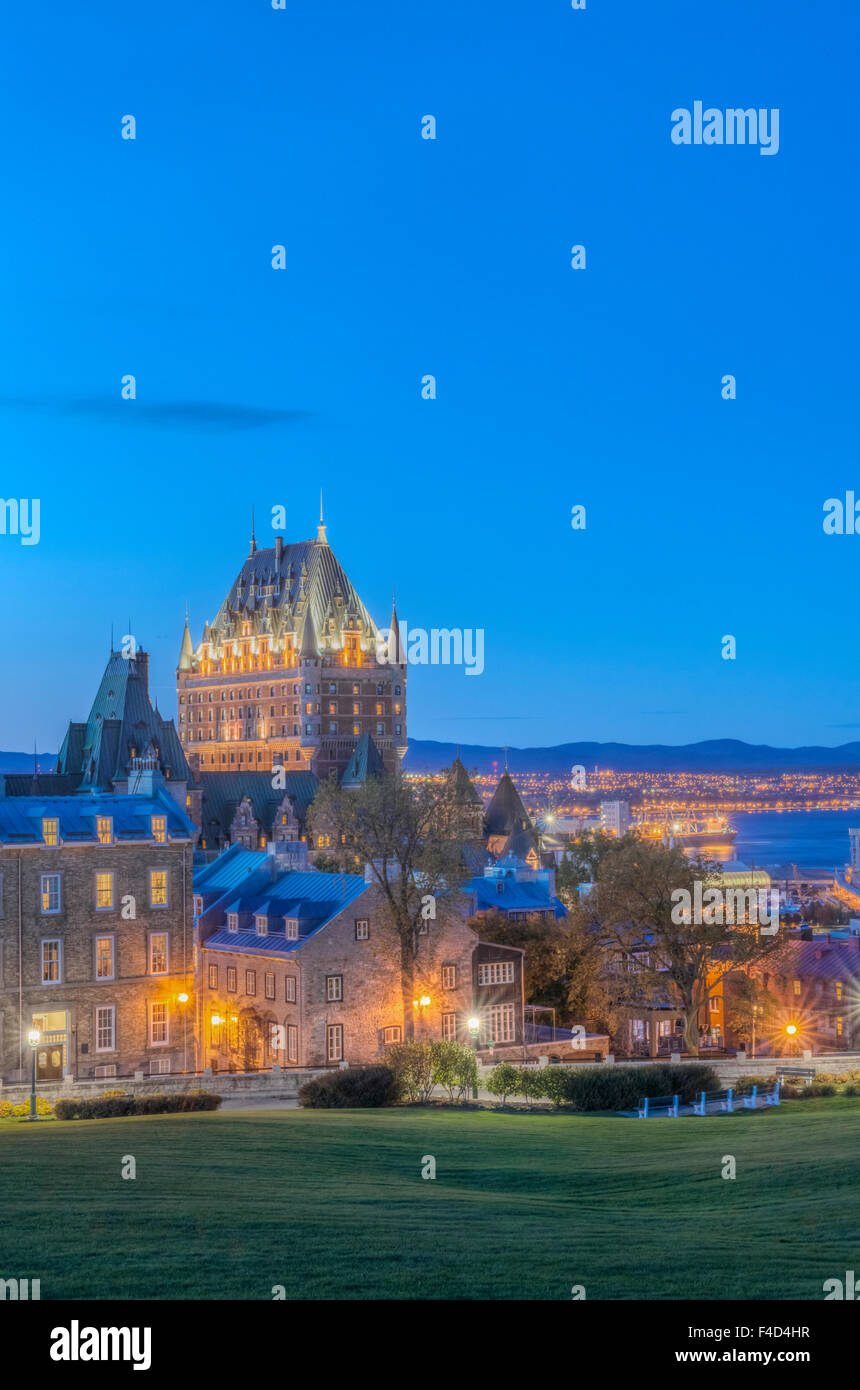Canada, Quebec, Quebec City, Old Town at twilight. (Large format sizes ...