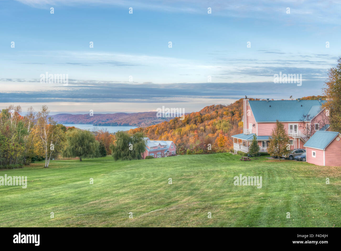 Canada, Quebec, North Hatley, B&B with view of Lake Massawippi (PR ...