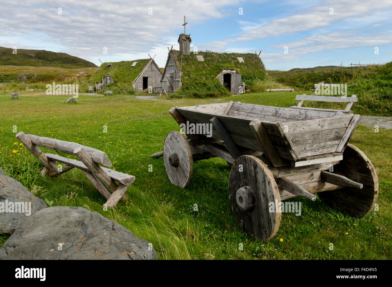 Canada, Newfoundland, L'Anse aux Meadows. Norstead Viking Village ...