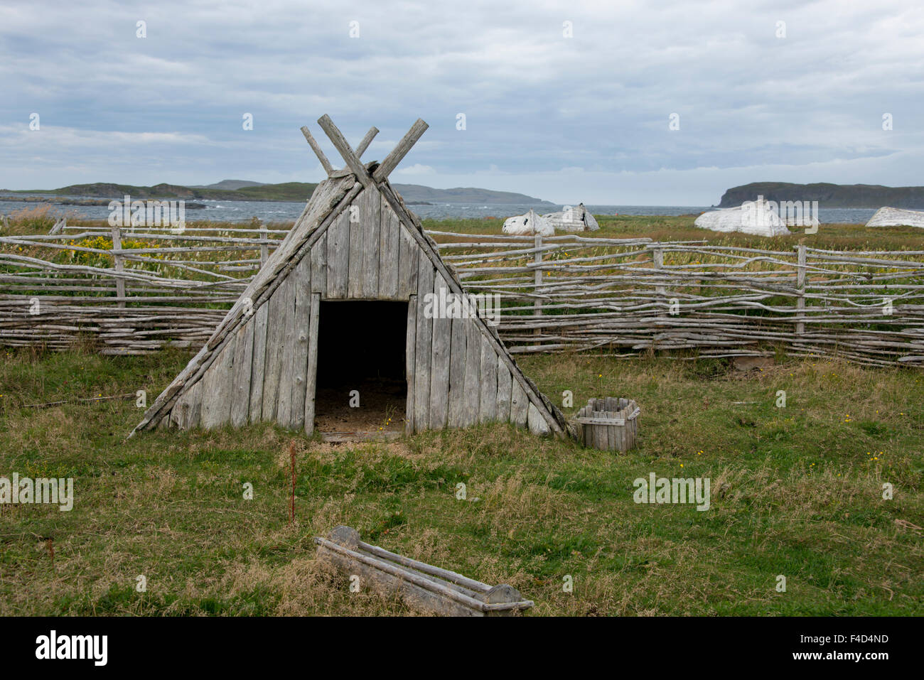 Norstead viking village lanse aux hi-res stock photography and images ...