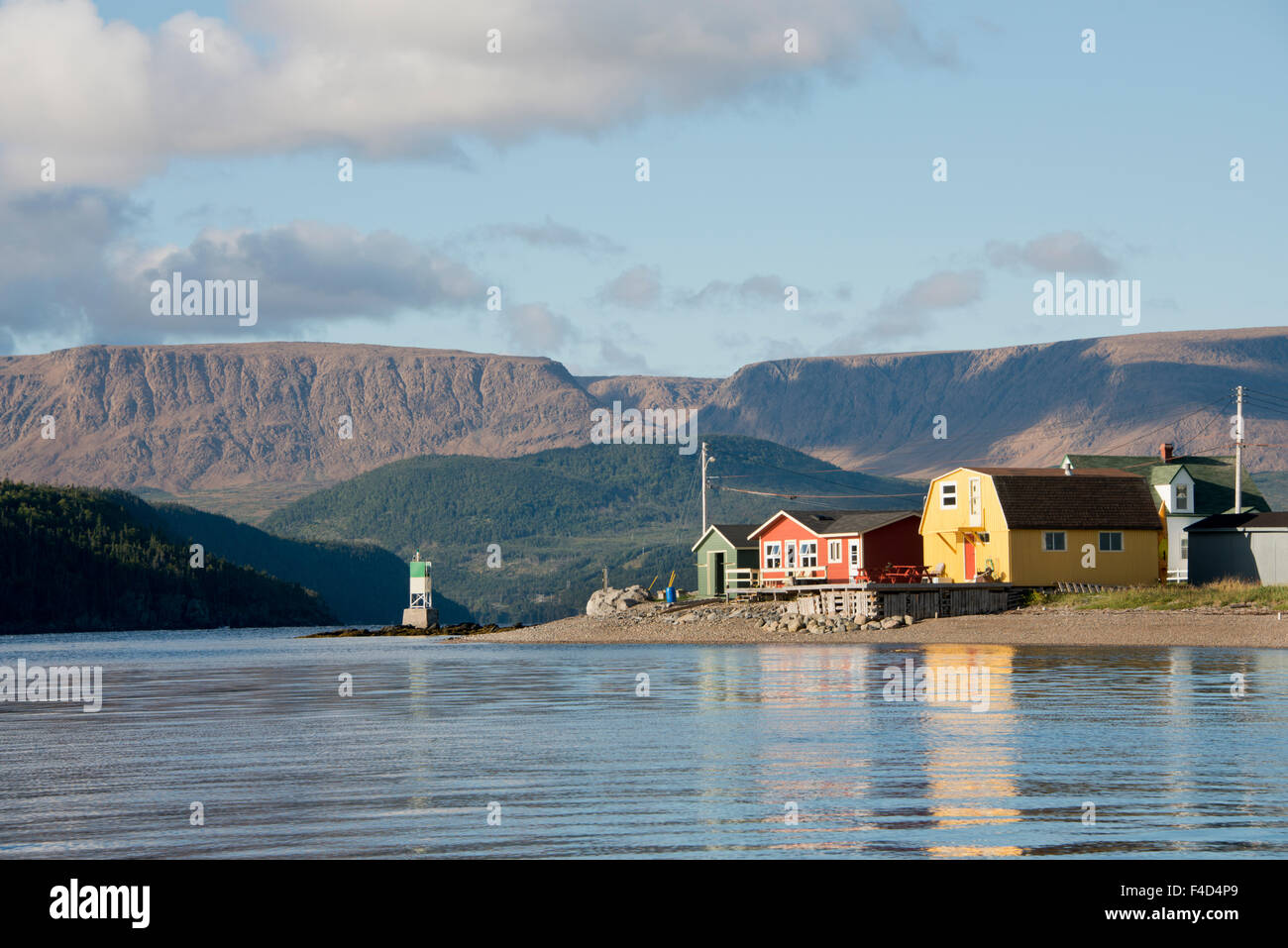 Canada, Newfoundland, Bonne Bay, Norris Point. View of Woody Point and ...