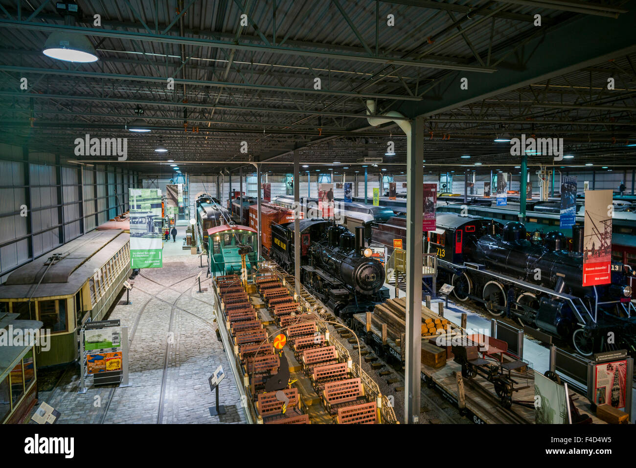 Canada, Montreal, Canadian Railway Museum, Exporail, elevated view ...